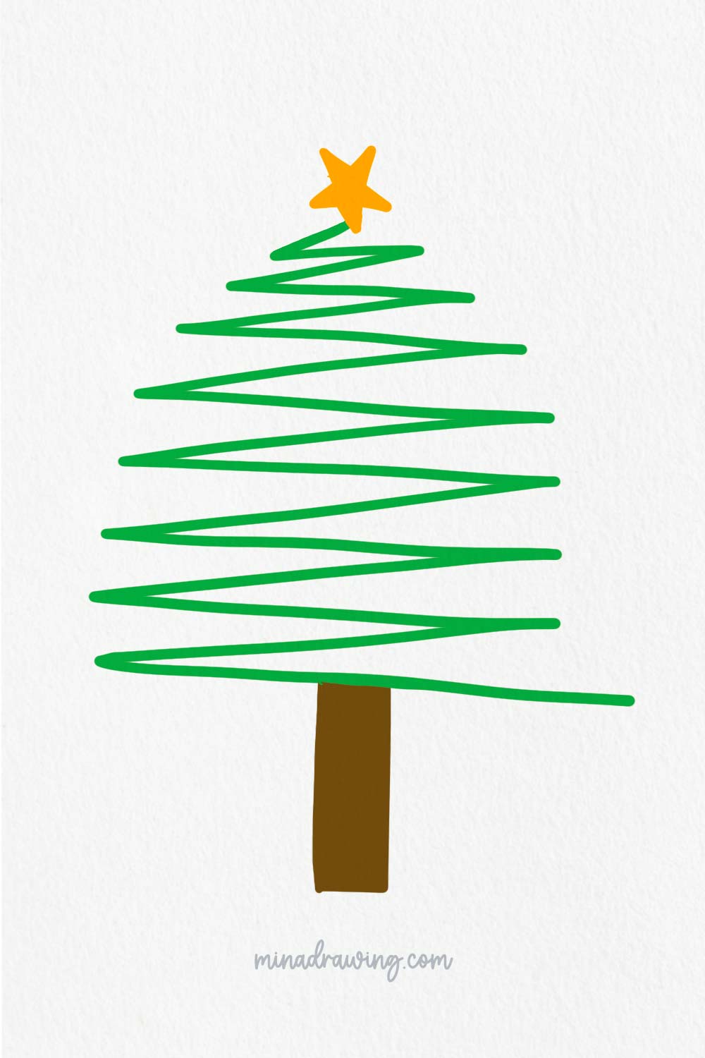 14 Easy Christmas Tree Drawing Ideas • Mina Drawing