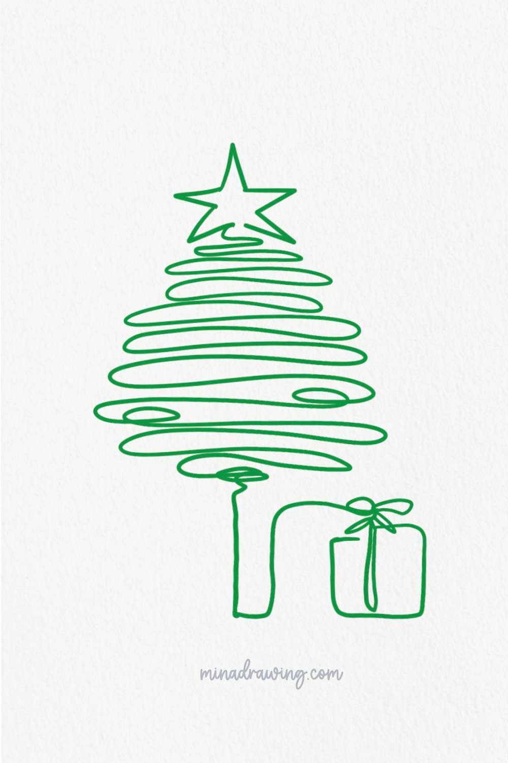 14 Easy Christmas Tree Drawing Ideas • Mina Drawing