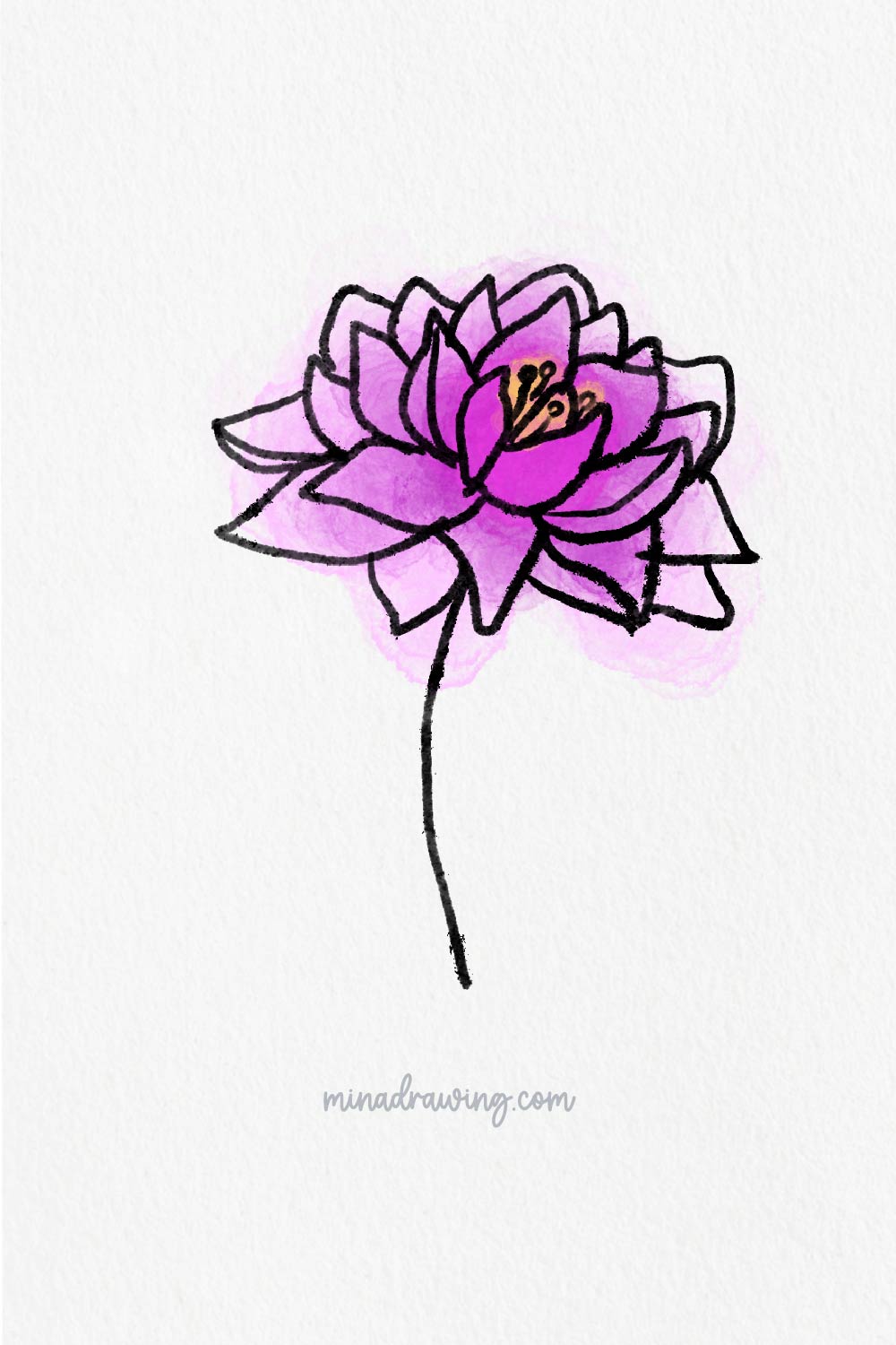 15 Easy Flower Drawing Ideas • Mina Drawing