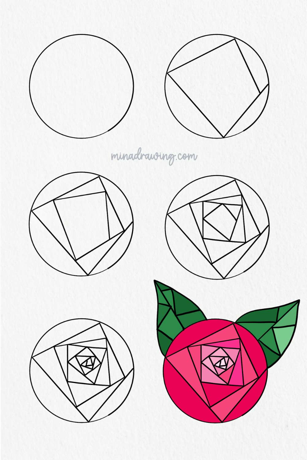 12 Easy Rose Drawing Ideas Step By Step Guide • Mina Drawing